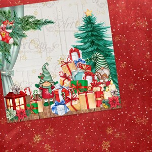 Christmas Digital Paper Tree Scrapbook Wood Winter Background Gnoms ...