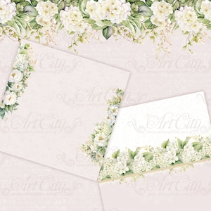 Blush Pink Wedding Digital Paper Pack - Elegant Floral Scrapbooking ...
