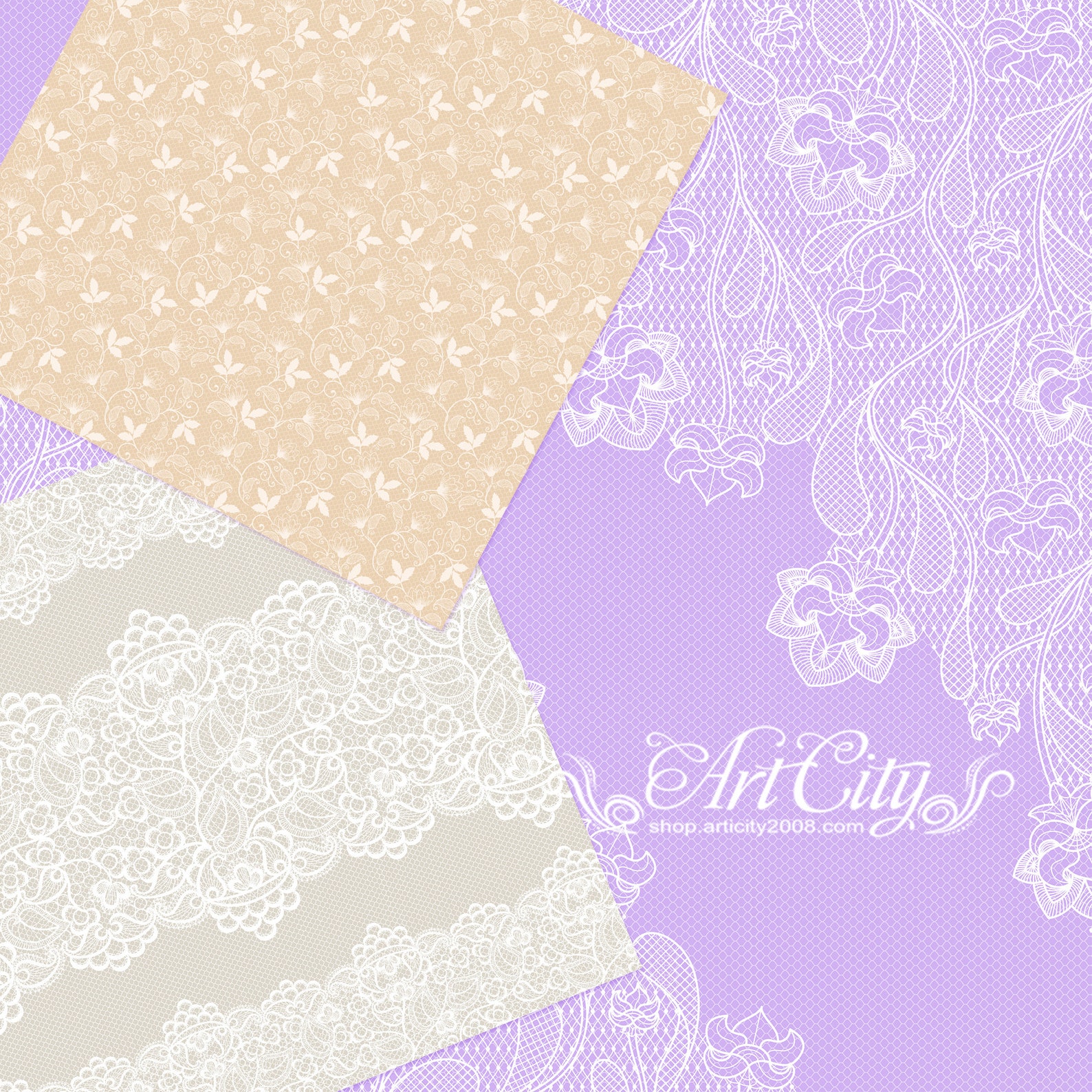 Lace Digital Paper Pack Instant Download Wedding Romantic - Etsy