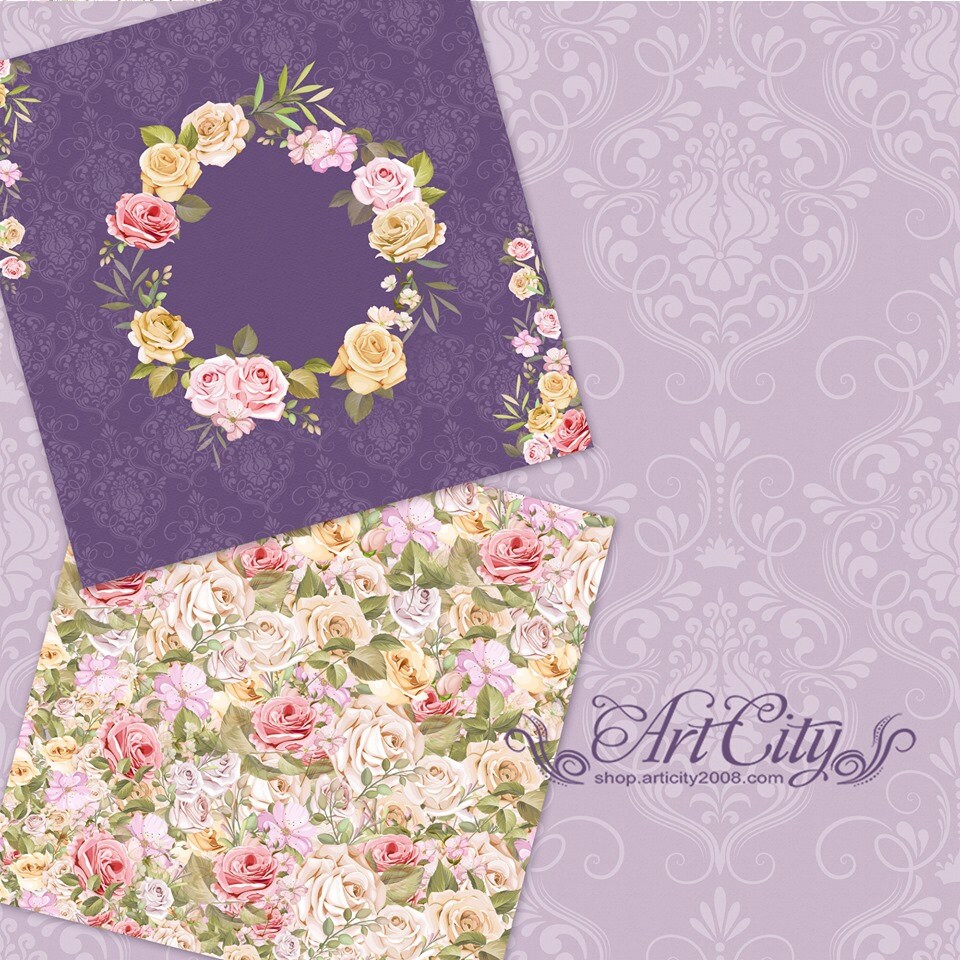 Wedding Digital Paper Wedding ScrapbookScrapbook Paper | Etsy