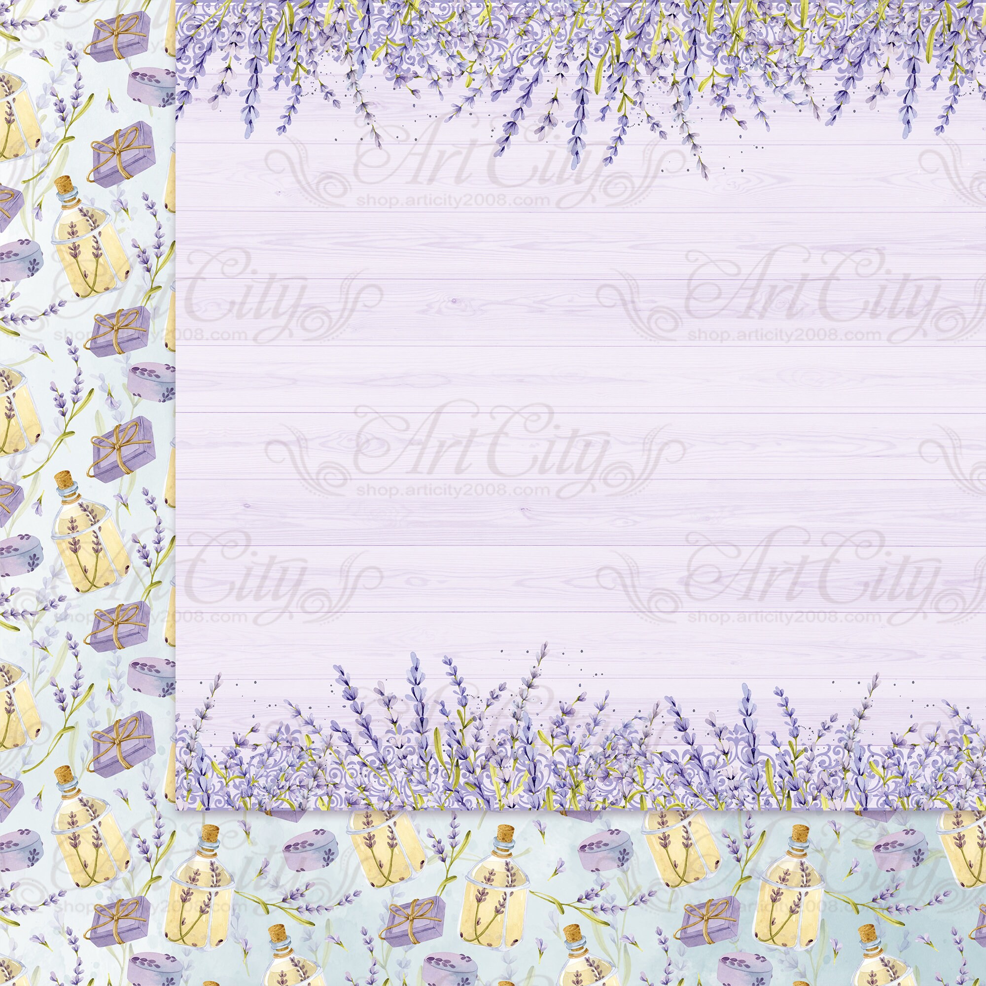 Lavender Digital Paper Purple Floral Provence Lavender Plant - Etsy