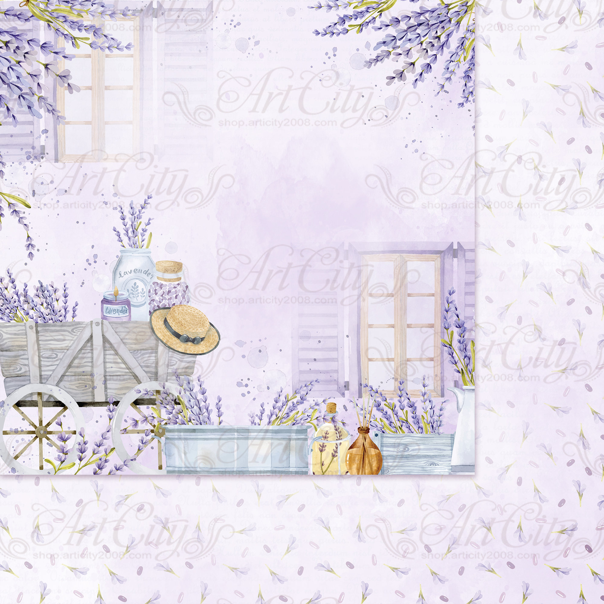 Lavender Digital Paper Purple Floral Provence Lavender Plant - Etsy