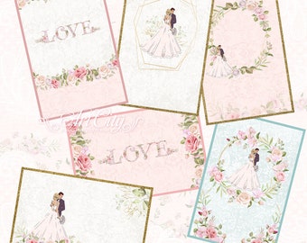 Love Birds Printable Digital Paper Pack 12x12 - Etsy