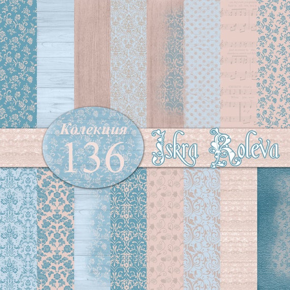 Vintage Digital Paper Antique Scrapbook Pastel Background | Etsy