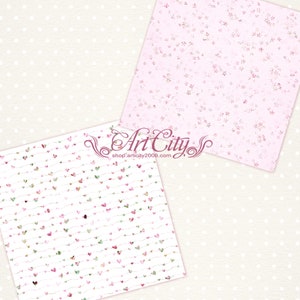 Baby Girl Digital Paper - Soft Pink and Gold Newborn Scrapbook ...