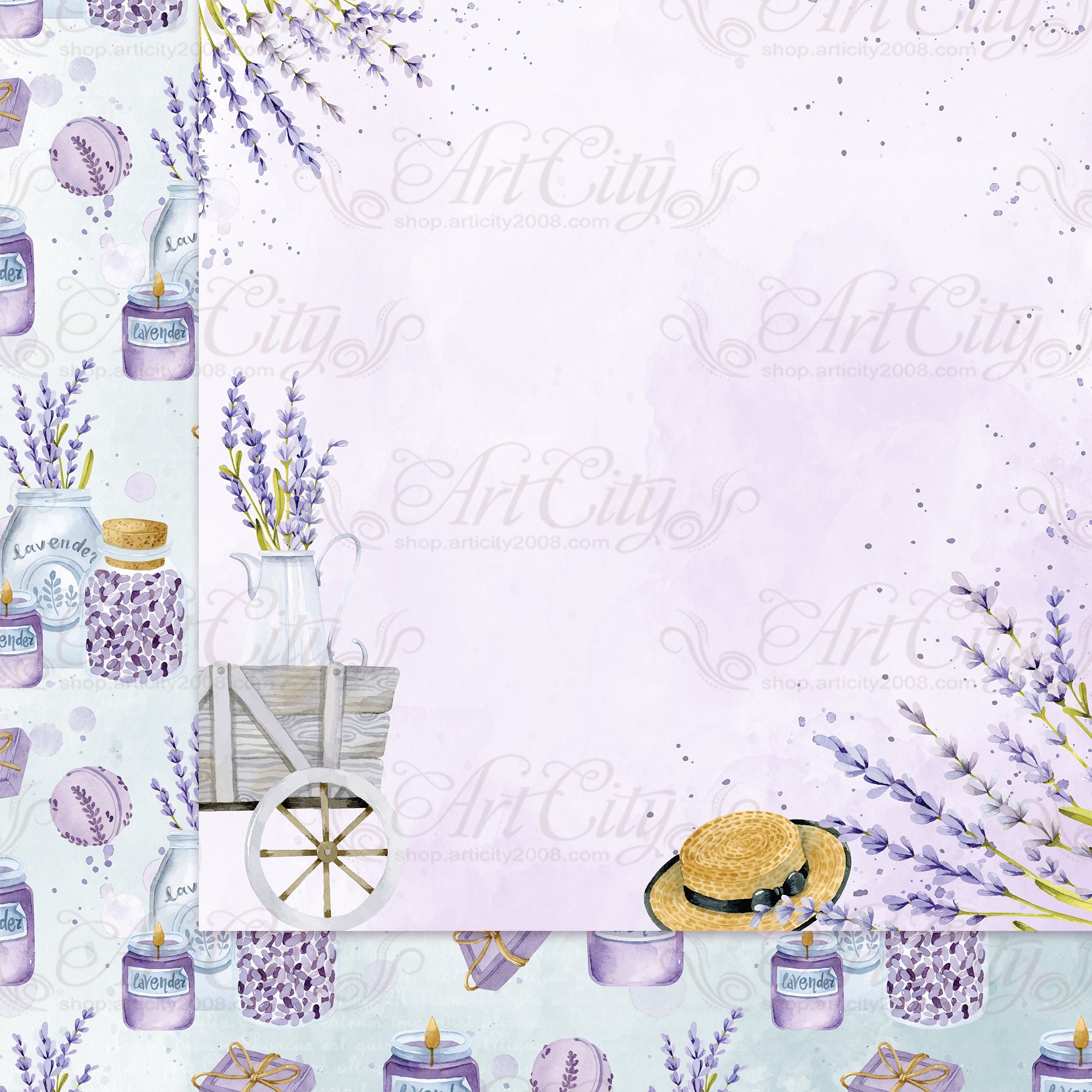 Lavender Digital Paper Purple Floral Provence Lavender Plant - Etsy