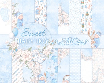 Baby Girl Digital Paper.baby Girl Scrapbook Nursery Background. Baby ...