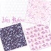 Flower Digital Paper Pink Background Love Scrapbook Bike Digital Paper ...