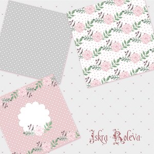 Dusty Rose Digital Paper Blush Flowers Wedding Patterns Floral - Etsy