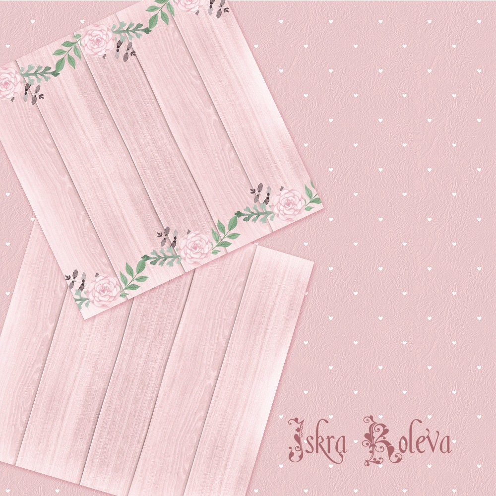 Dusty Rose Digital Paper Blush Flowers Wedding Patterns Floral - Etsy