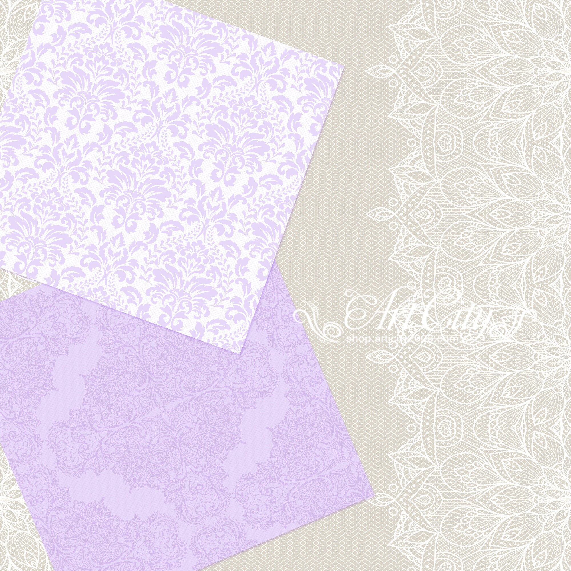 Lace Digital Paper Pack Instant Download Wedding Romantic - Etsy