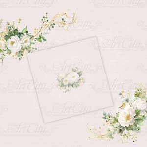 Blush Pink Wedding Digital Paper Pack - Elegant Floral Scrapbooking ...