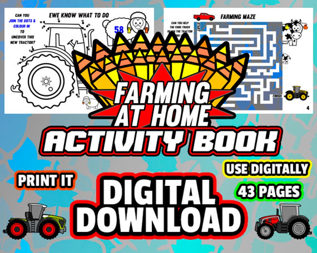 Tractor Farming Digital Activity Book - Etsy