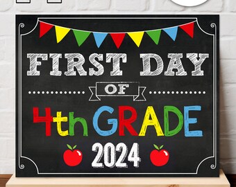 INSTANT DOWNLOAD First Day of Kindergarten School Sign Print Yourself ...