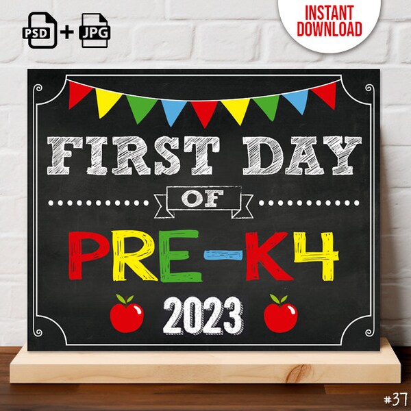 First Day of Pre K4 - Etsy