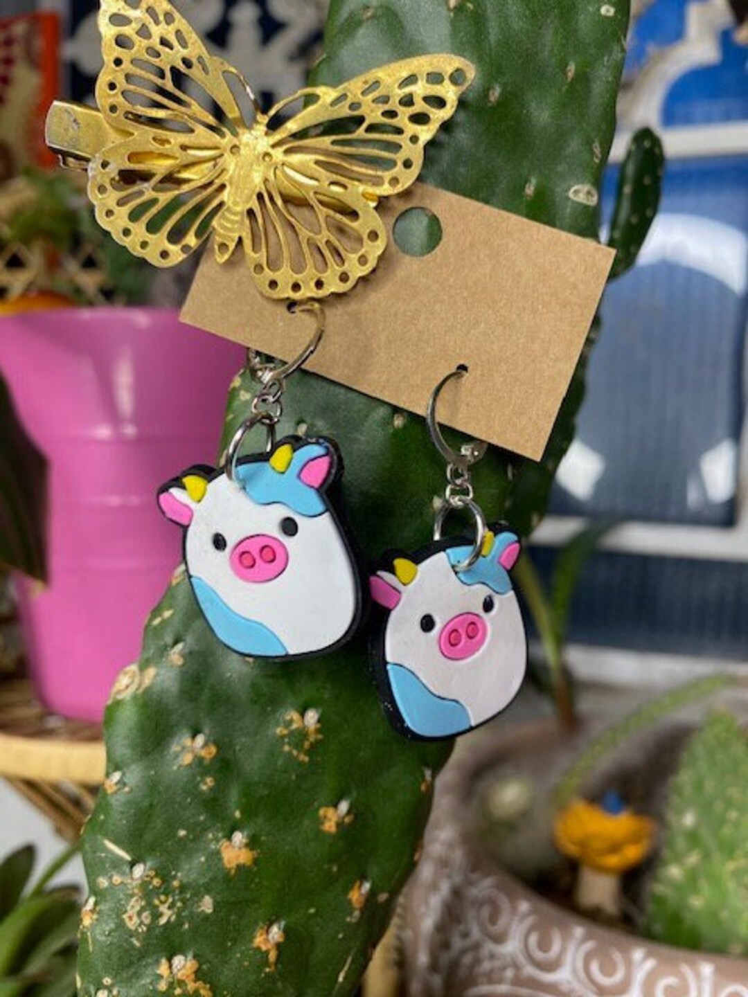 Squishmallow Earrings With Round Hook Clasp Adorable Comfort for ...