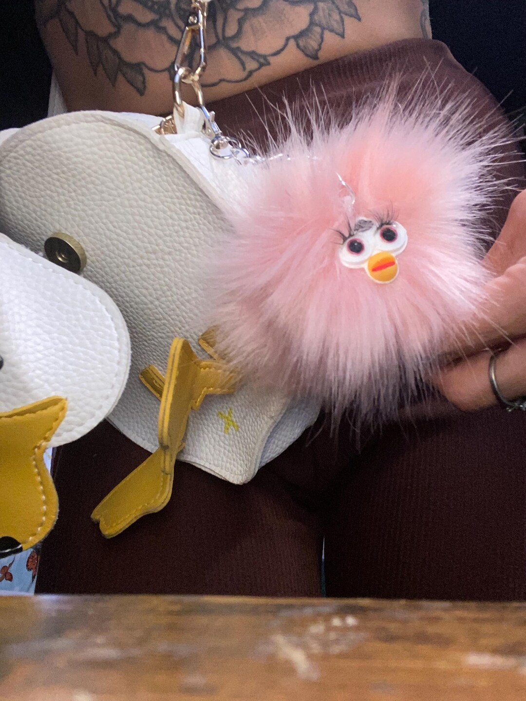 Furby Puff Keychain – Fluffy Ball Charm | Adopt a Friend! BABY PINK ...