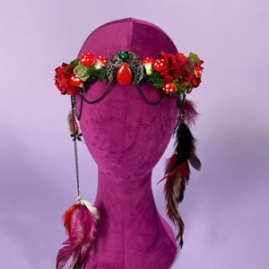 Red Queen Mushroom Fairy Crown - Etsy