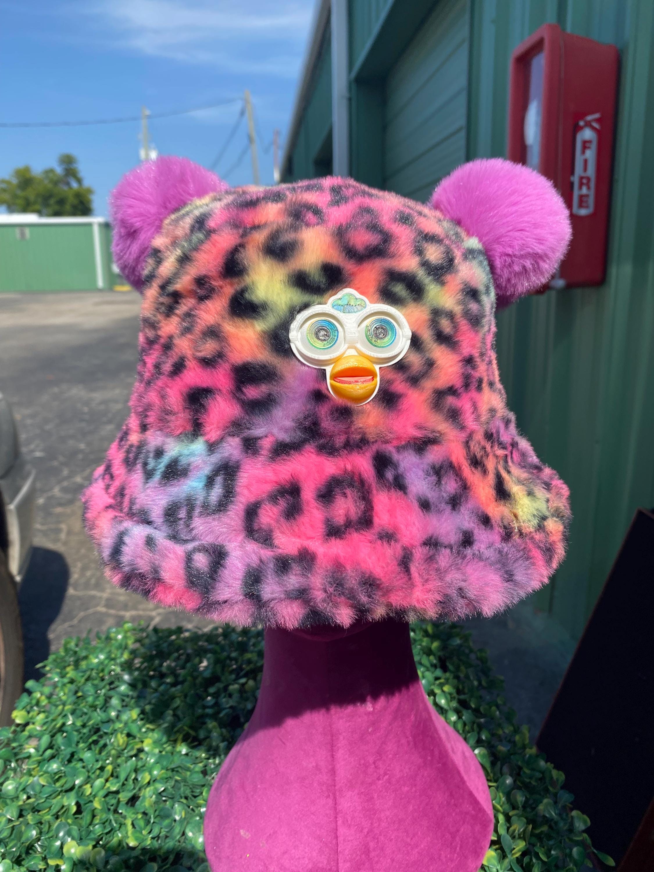 Y2k Furby Fuzzy Bucket Hat - Etsy