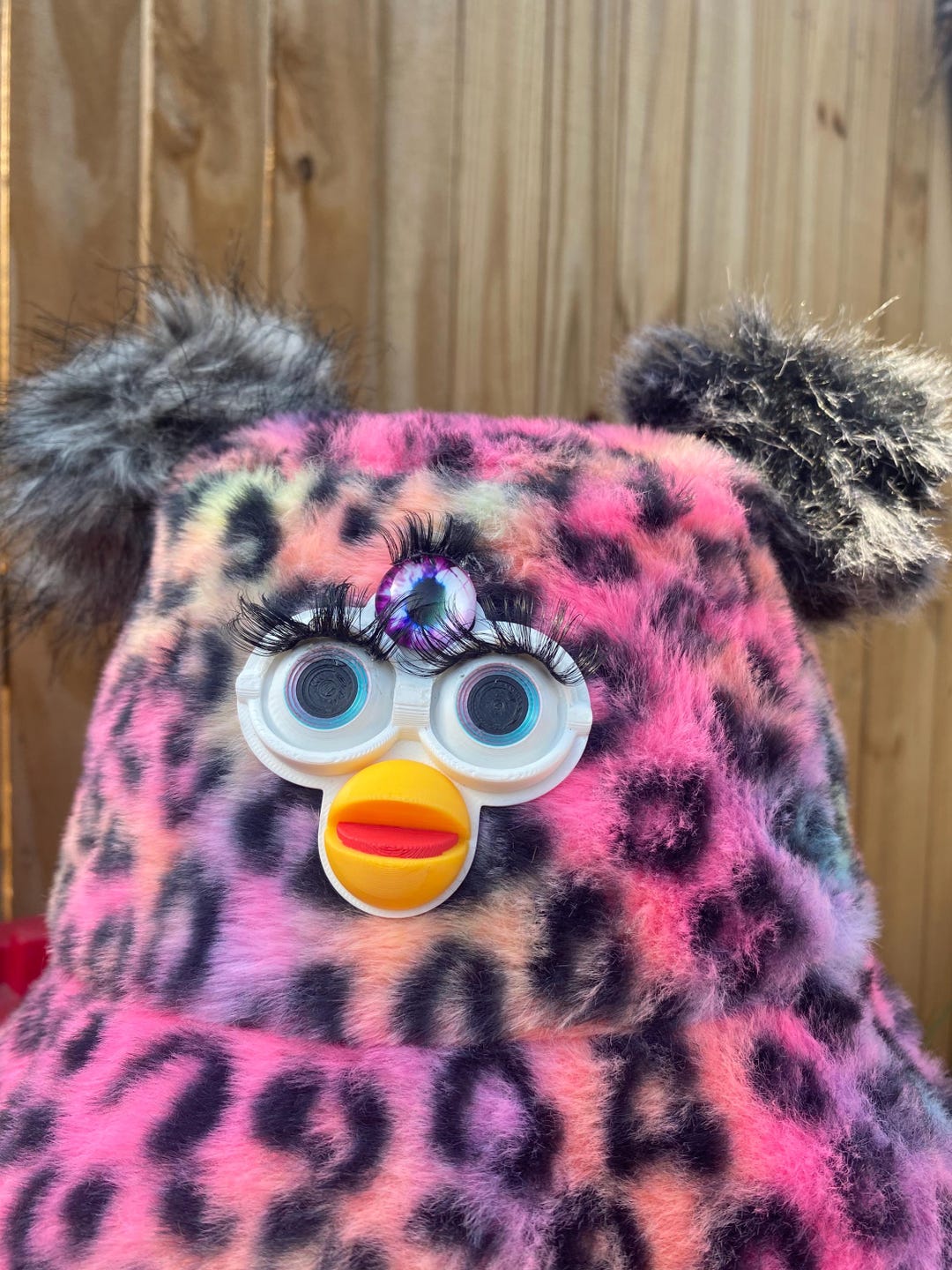 Leopard Rainbow Fuzzy Furby Bucket Hat – Handmade, Adopt This Cutie ...