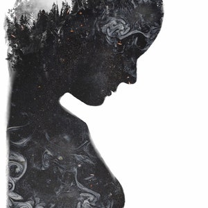 Abstract Female Illustration With Trees Art Print - Etsy