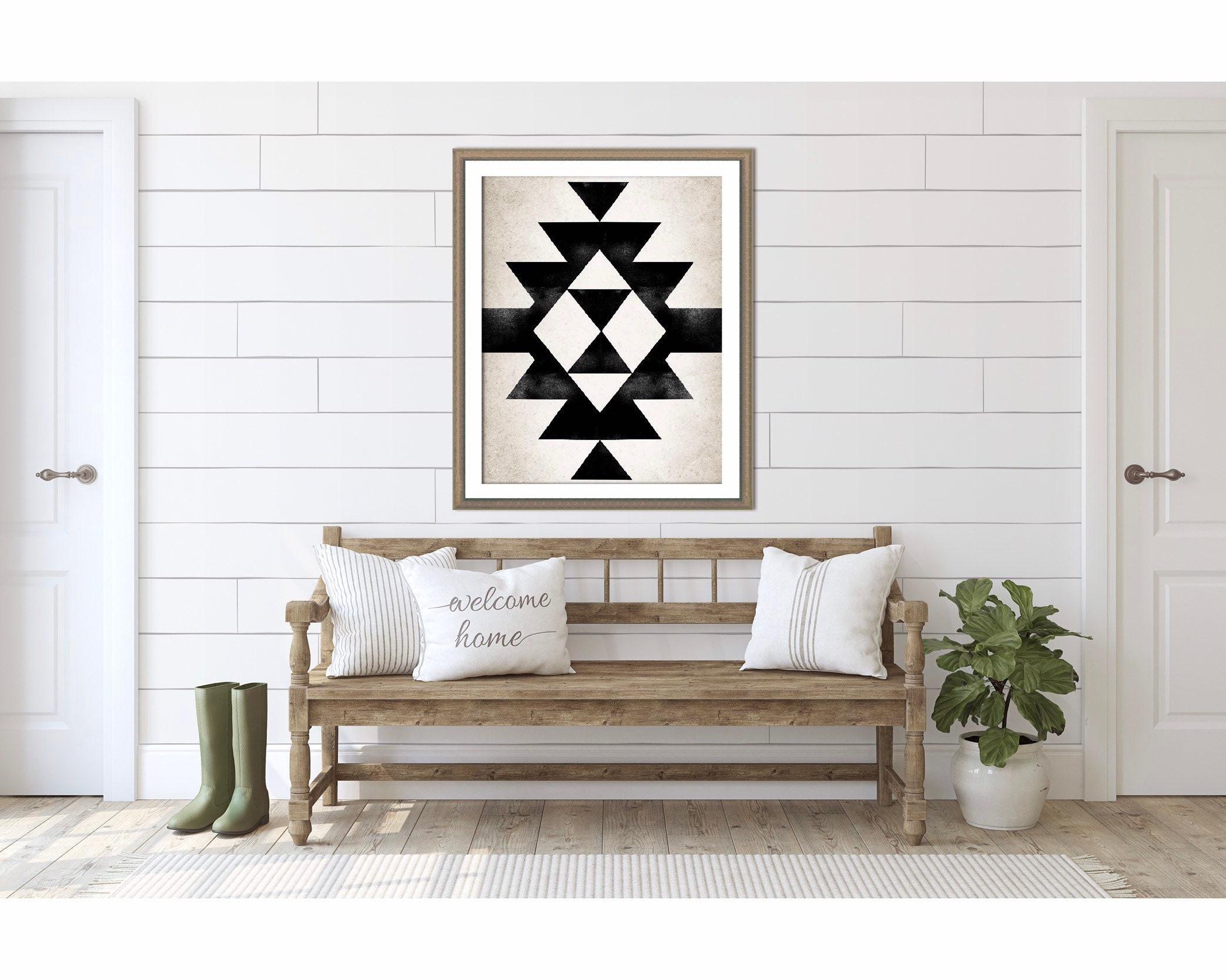 Black Aztec Print for Your Western Home Decor | Etsy