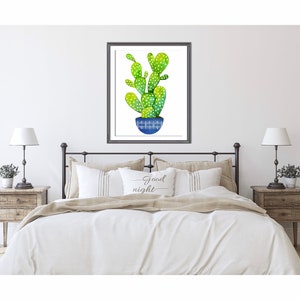 Cactus Decor Watercolor Cactus Print - Etsy