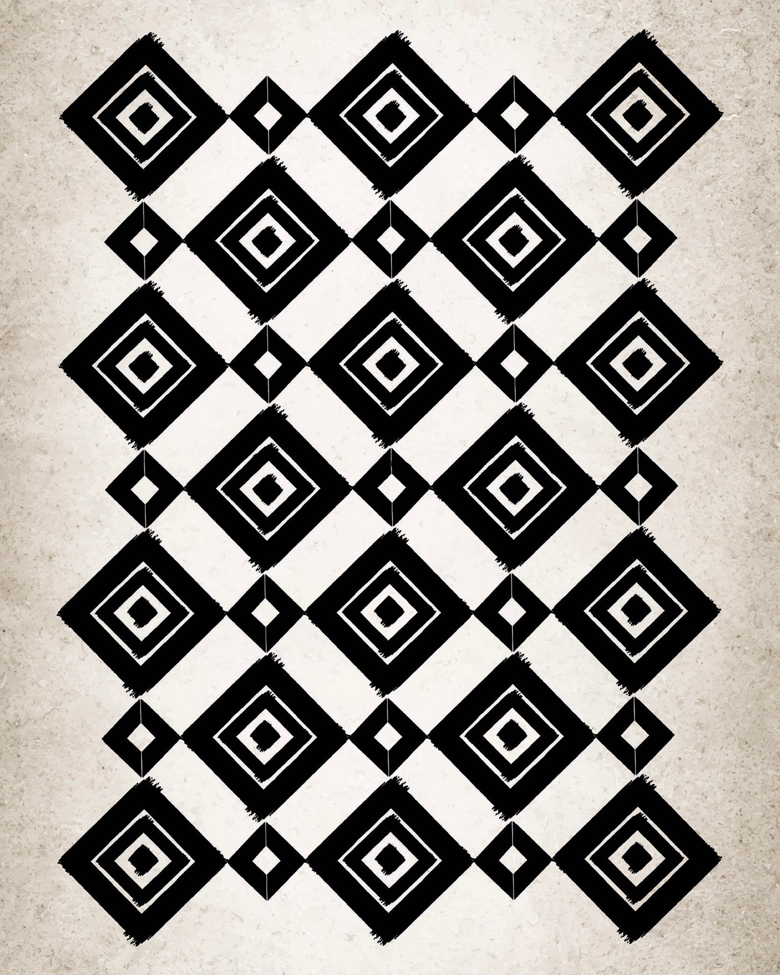 Rustic Geometric Print Modern Wall Art - Etsy