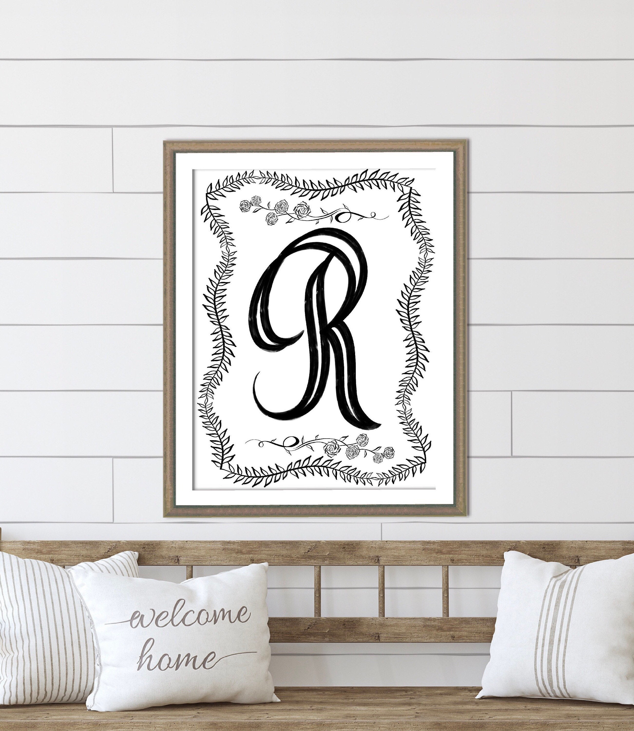 Letter R Print Nursery Decor Gift for new mom | Etsy