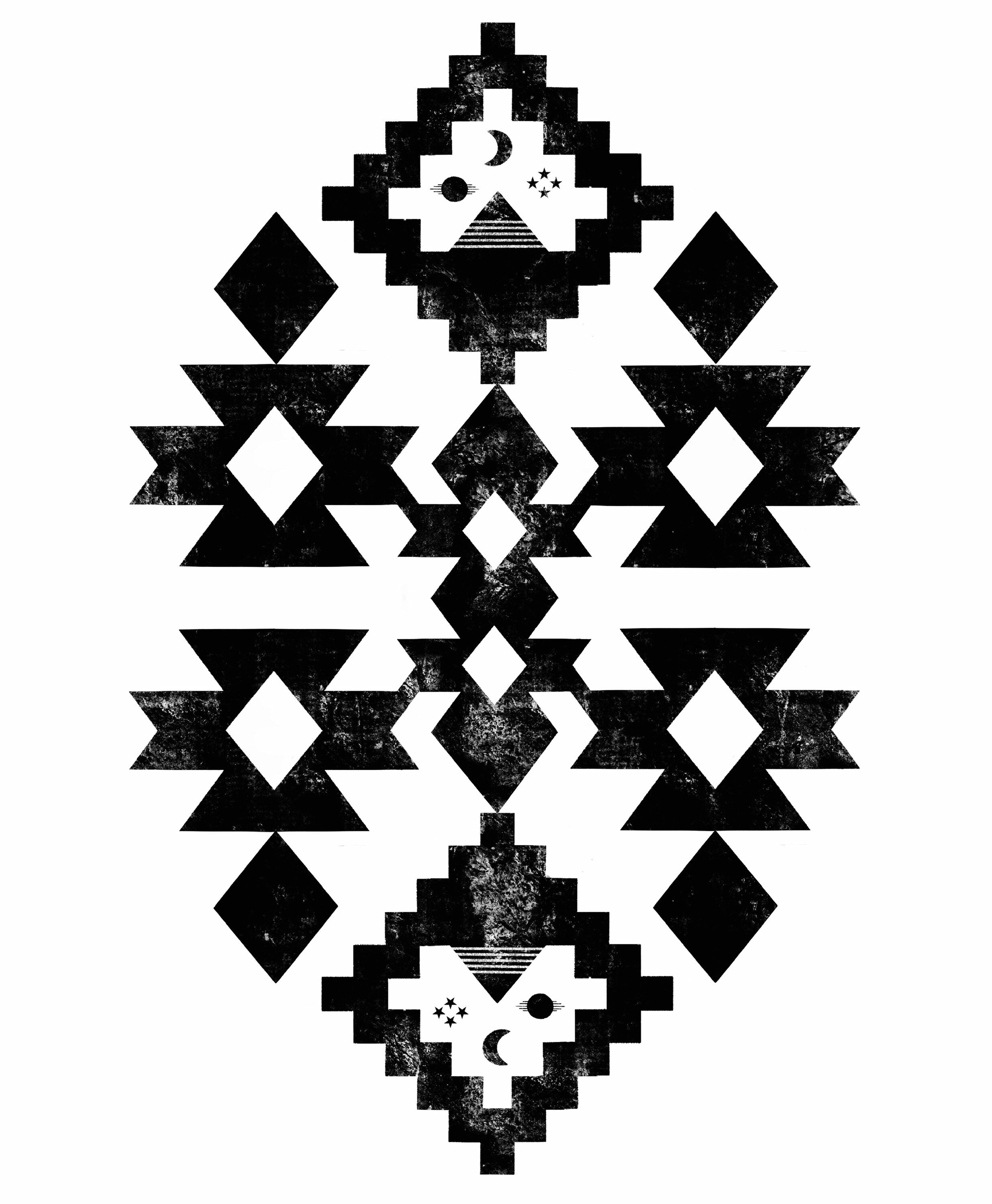 Aztec Prints-mid Century Modern-gallery Wall Art Set of 2 | Etsy