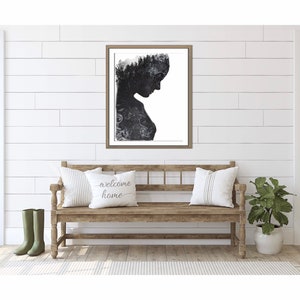 Abstract Female Illustration With Trees Art Print - Etsy