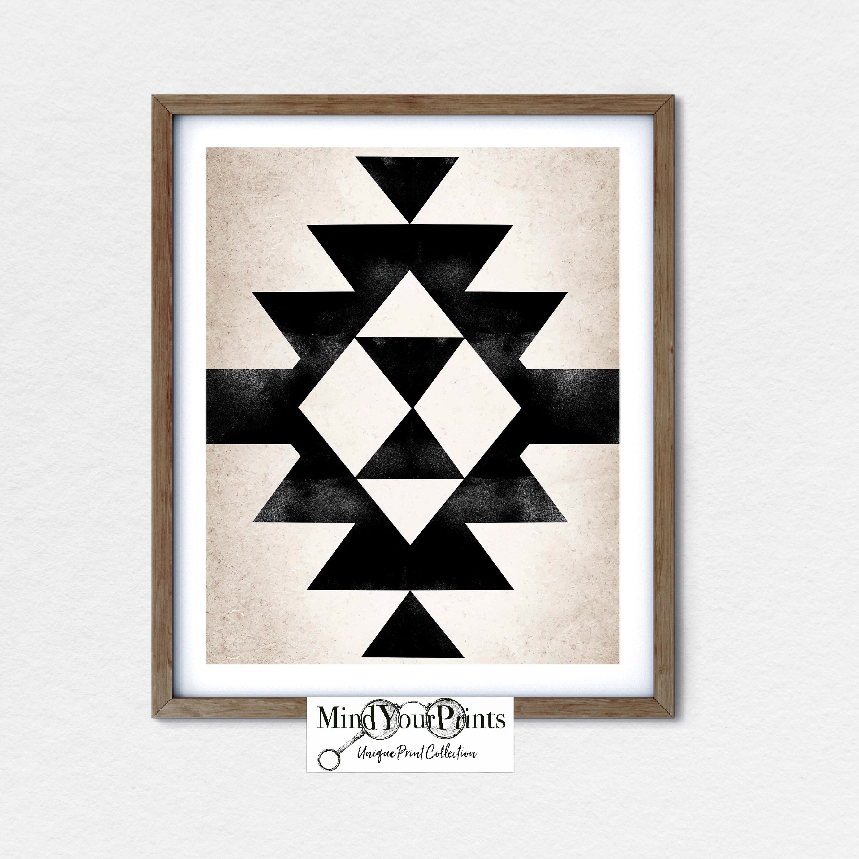 Black Aztec Print for Your Western Home Decor - Etsy