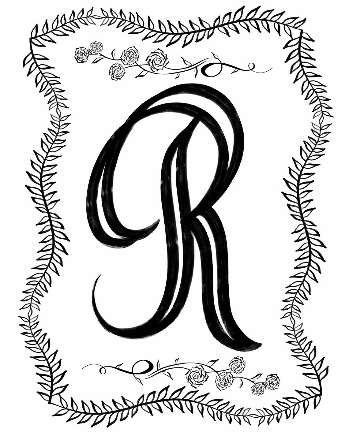 Letter R Print Nursery Decor Gift for new mom | Etsy