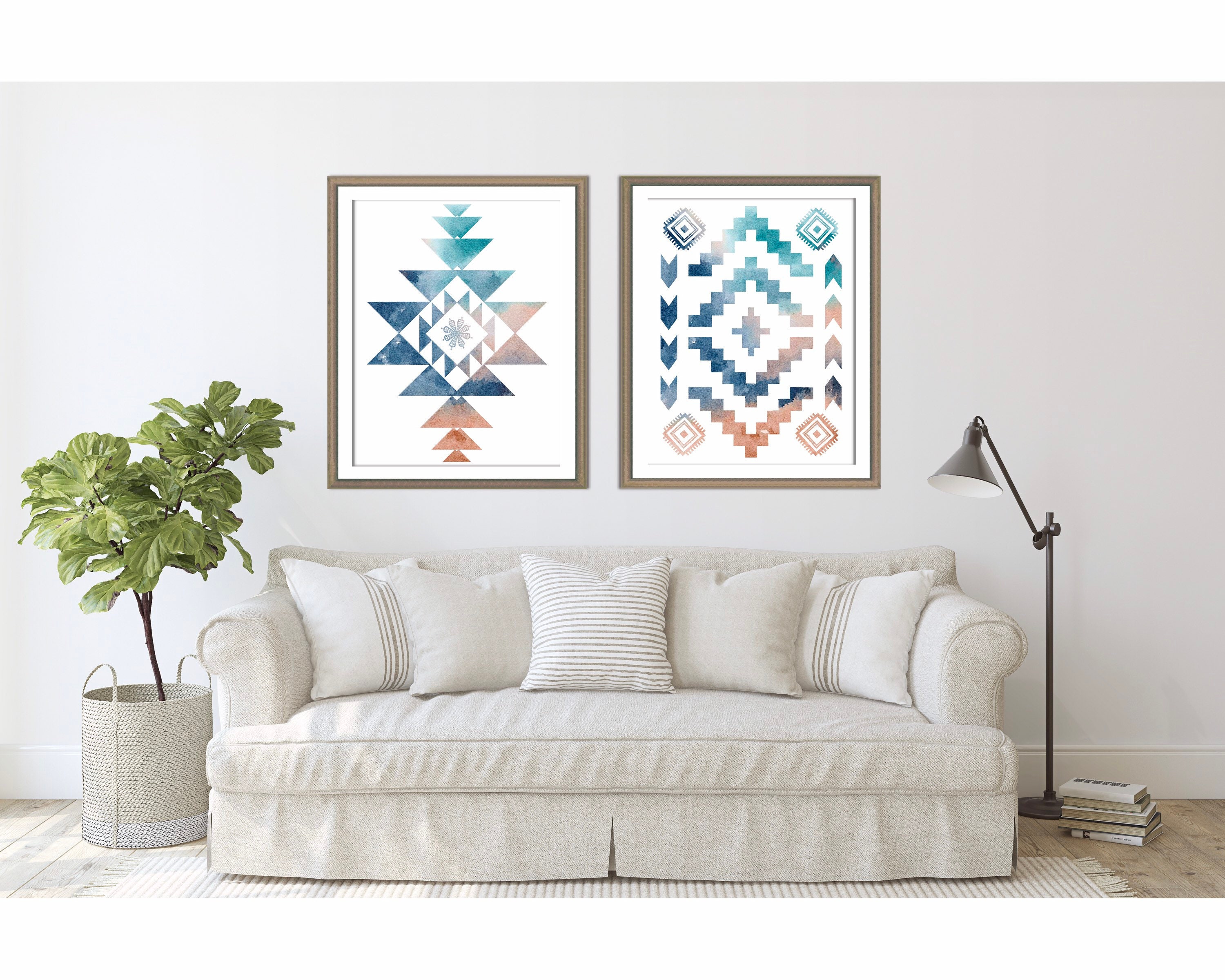 Boho Beach Decor Gallery Wall Set Earth Tone Prints | Etsy