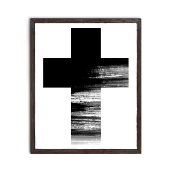 Black Ink Cross Abstract Brush Stroke Black Brush Stroke - Etsy