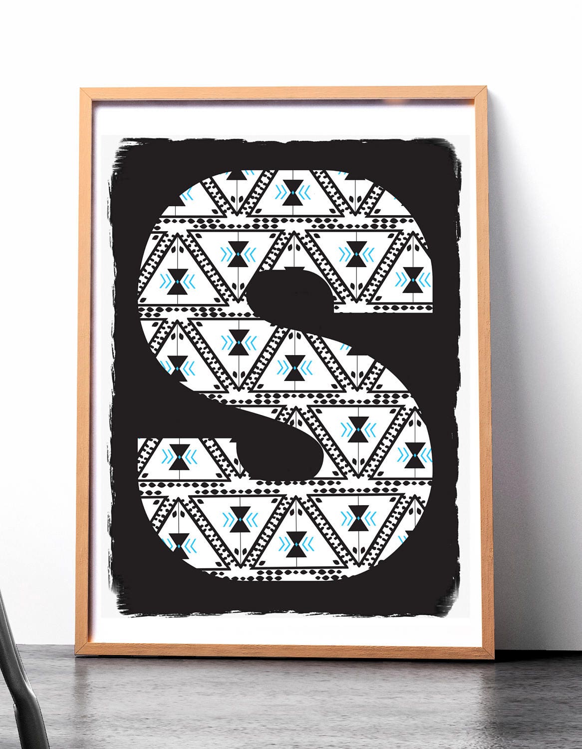 Letter S Initial Nursery Print Custom Child Wall Art - Etsy