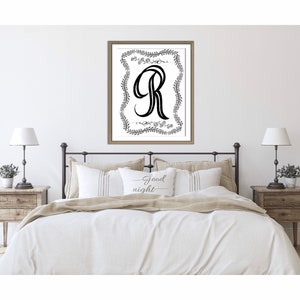 Letter R Print Nursery Decor, Gift for New Mom, Typography Wall Art ...