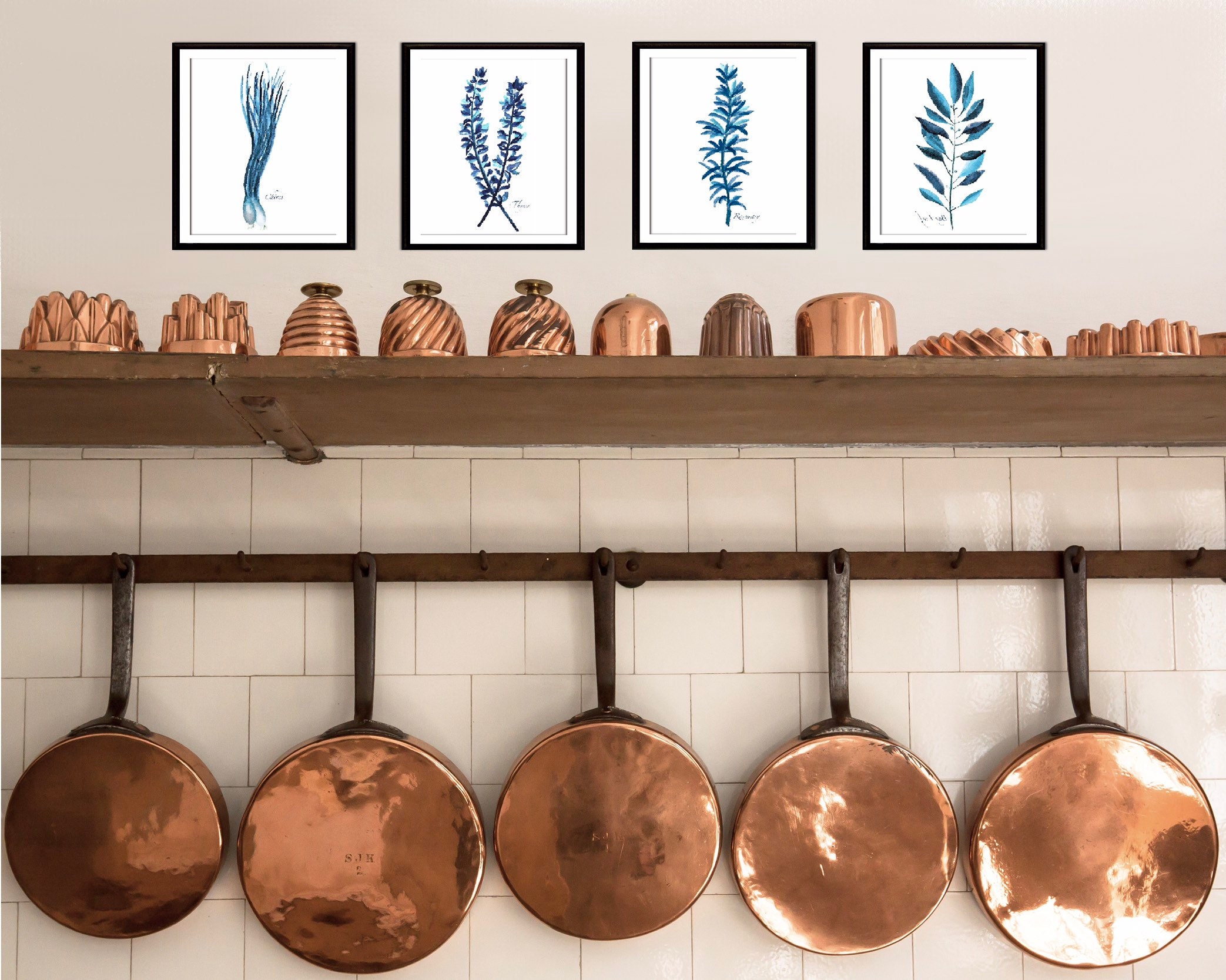 Botanical Indigo Print Set of 4 Botanical Print Set | Etsy