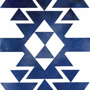 Blue Gallery Wall Set of 3 Southwestern Prints Navy Dark Blue Western ...