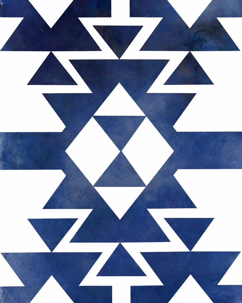 Blue Gallery Wall Set of 3 Southwestern Prints Navy Dark - Etsy