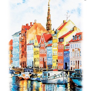 Copenhagen Art Prints from original watercolor paintings | Etsy