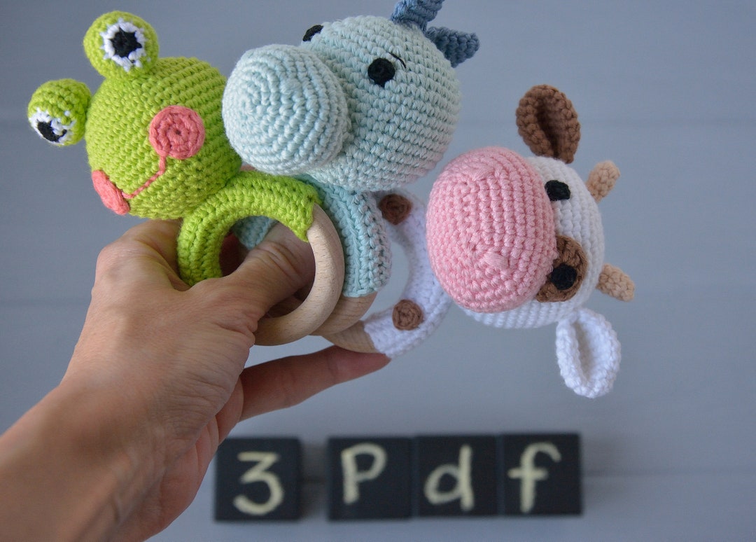 Crochet Rattle Toys Patterns Amigurumi Baby Rattle Patterns - Etsy