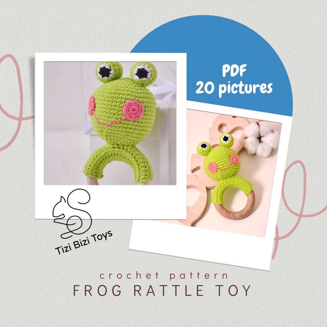 Crochet Pattern Frog Baby Rattle, Crochet Amigurumi Animal Tutorial ...