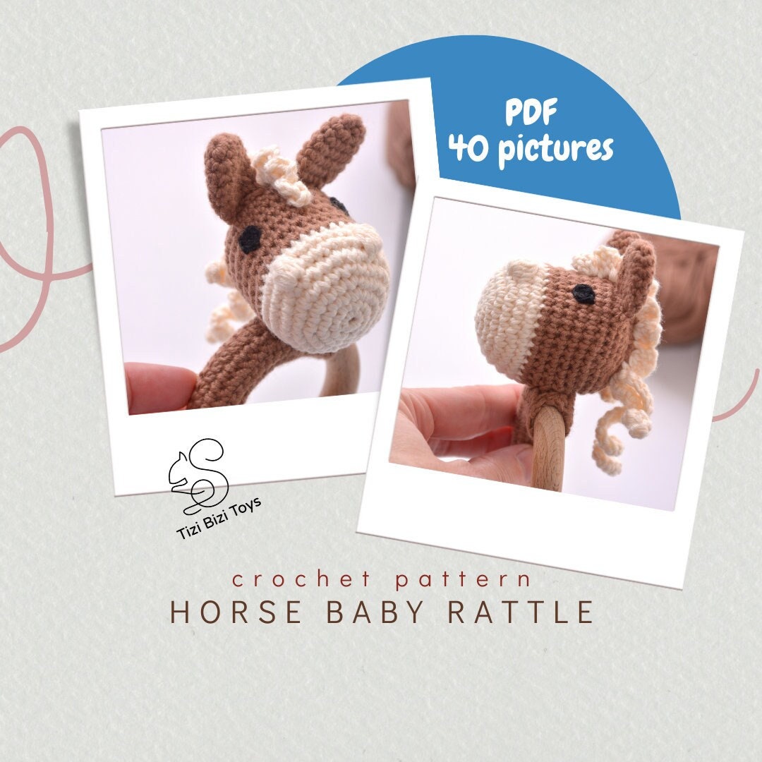 Crochet Baby Rattle Horse Pattern, Amigurumi Horse Crochet Pattern ...