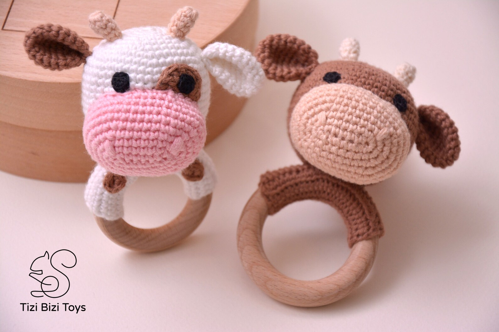 Baby Rattle Crochet Pattern Cow, Cute Amigurumi Animal Patterns ...