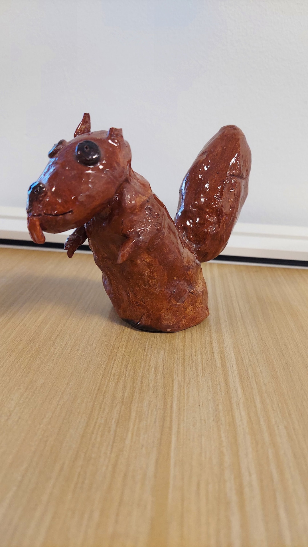 One of a Kind Vintage Folk Art Squirrel Figurine - Etsy