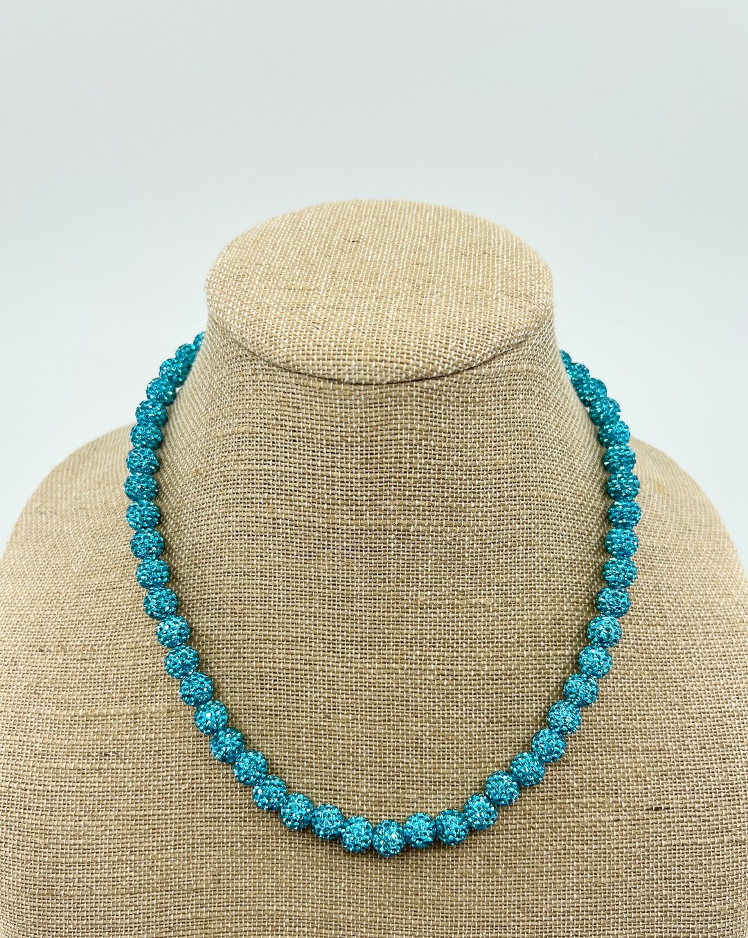 Shamballa Beaded Necklace | Pollyanna Player Necklace | Pavé Rhinestone ...