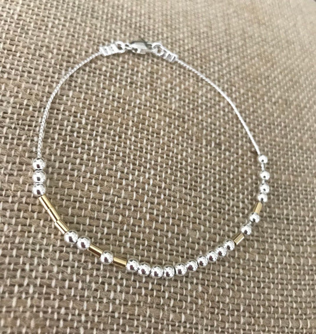 Gold Filled & Sterling Silver Morse Code Custom Bracelet / Personalize ...