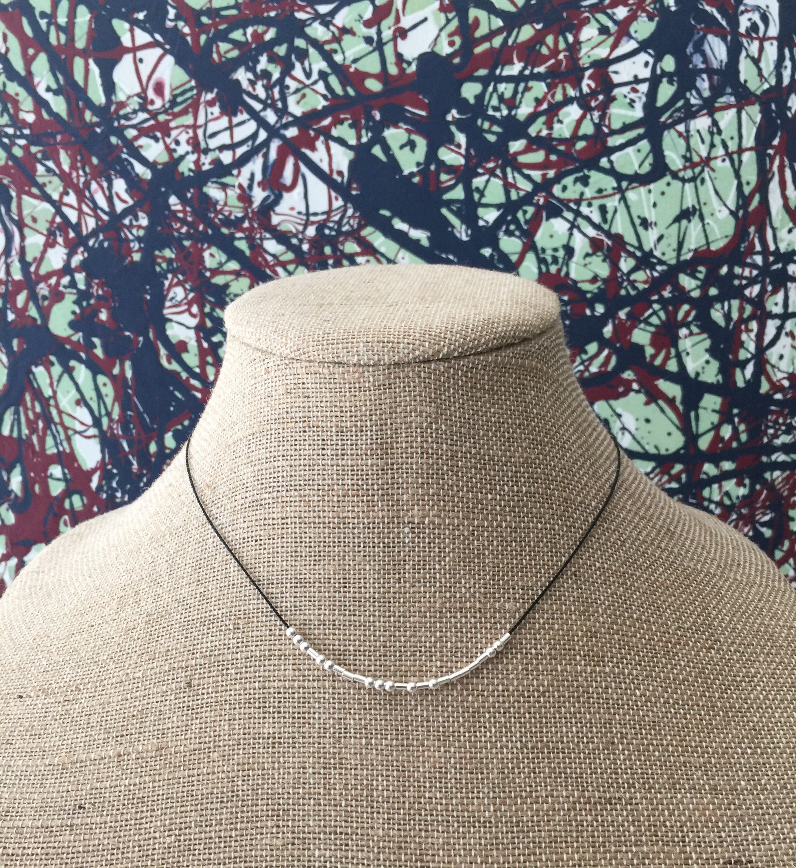 Morse Code Necklace 'I Love You' Sterling Silver | Etsy