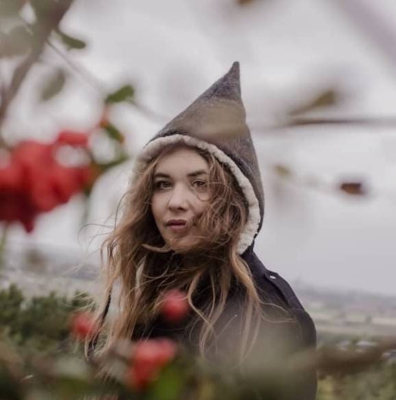 Adult Pixie Hat, Woman Pixie Hat, Purple Wool Hat, Pixie Hat, Witch Hat ...